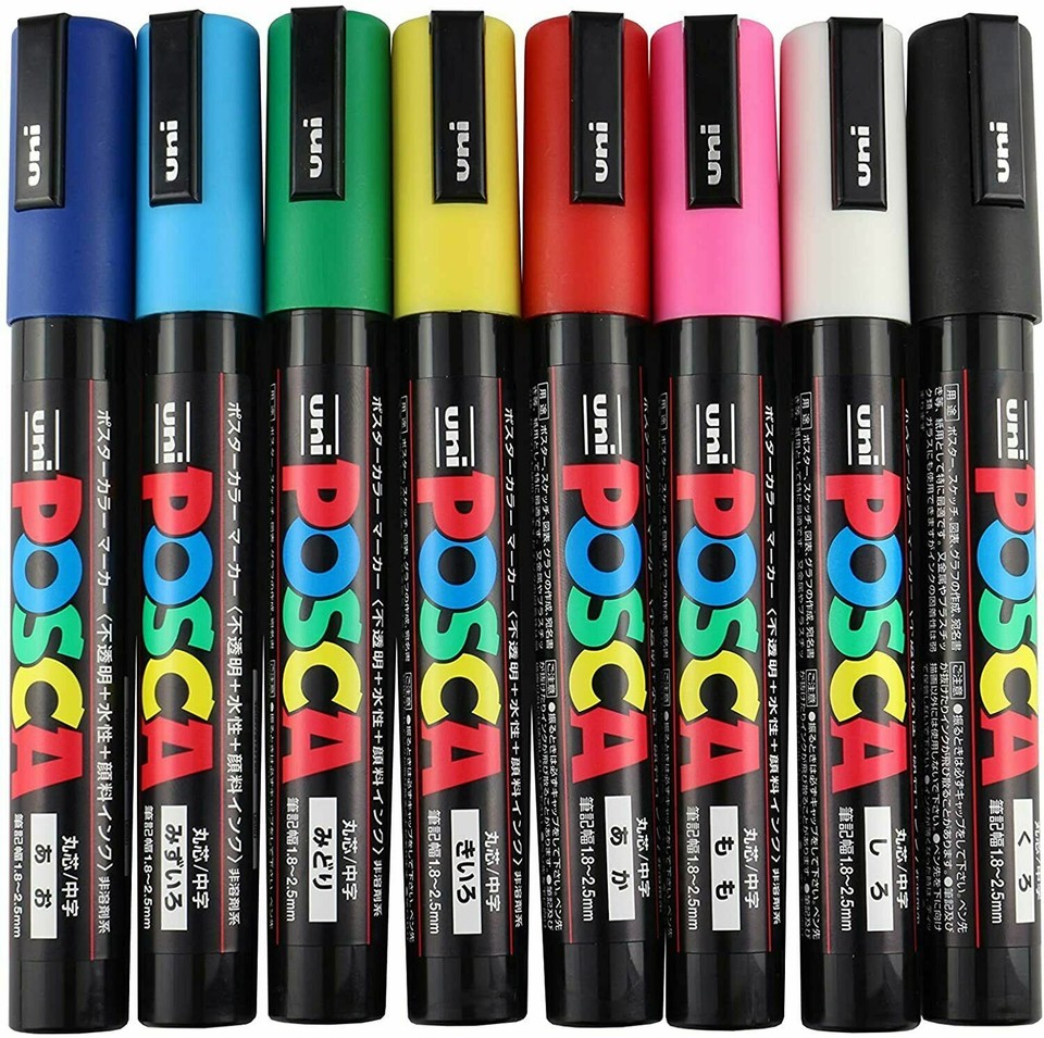 Uni posca Paint Marker Pen Extra Fine Point, Fine Point, Medium point ...
