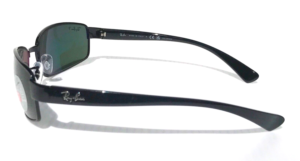NEW Ray Ban Shiny Black POLARIZED Dark Green Lens Sunglass RB3364 002/ ...
