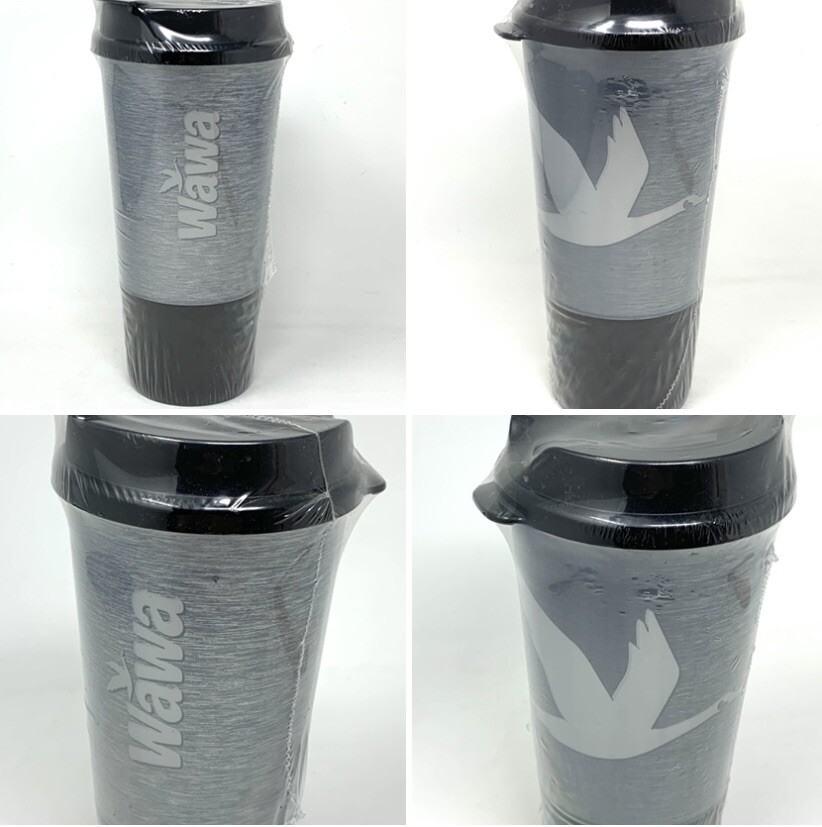 WAWA 20oz COFFEE CUP Gray & Black Insulated Travel Mug Tumbler & Lid ...
