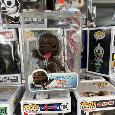 2010 LITTLE BIG PLANET Happy Sackboy 4” Action Figure MEZCO Toys Sack ...