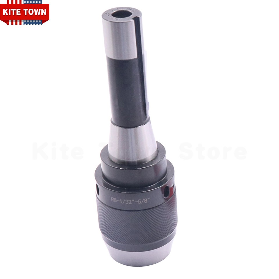 1/32"-5/8" Standard Keyless Drill Chuck with Integral Shank R8 Arbor US ...