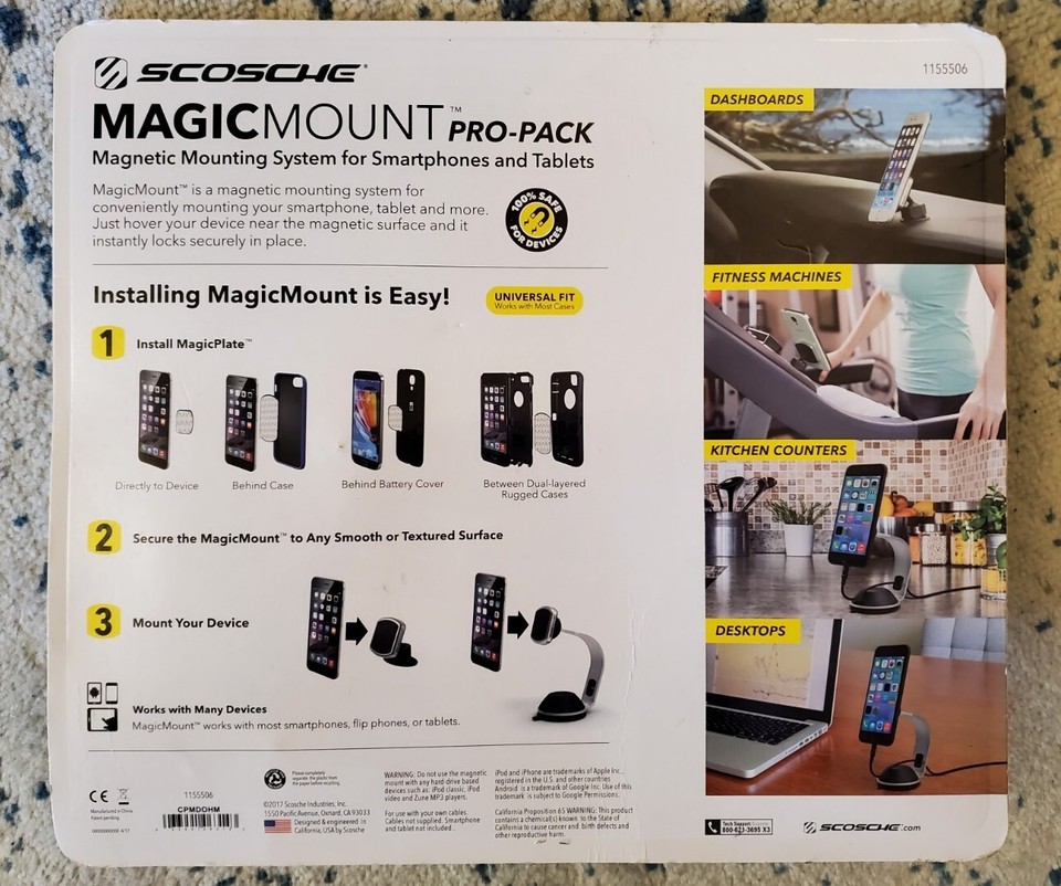 Scosche Magic Mount Pro: Magnetic Mounting System for Smartphone ...