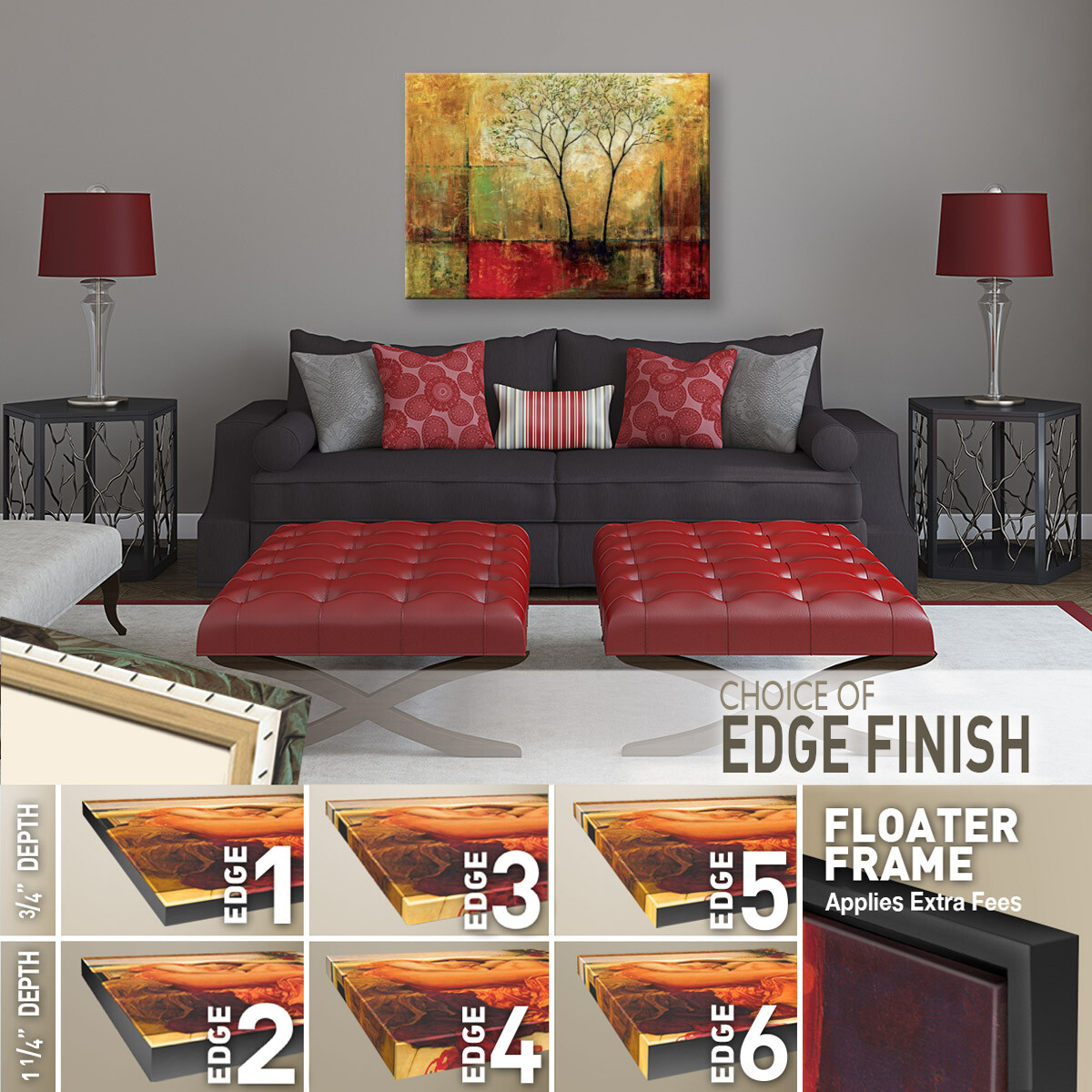 47W"x35H" MORNING LUSTER I by MIKE KLUNG - TREES GREEN LEAVES CHOICES ...