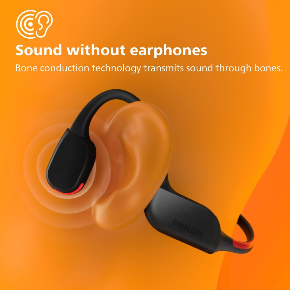 PHILIPS TAA7607BK/00 Bone Conduction Bluetooth Wireless Earphone ...