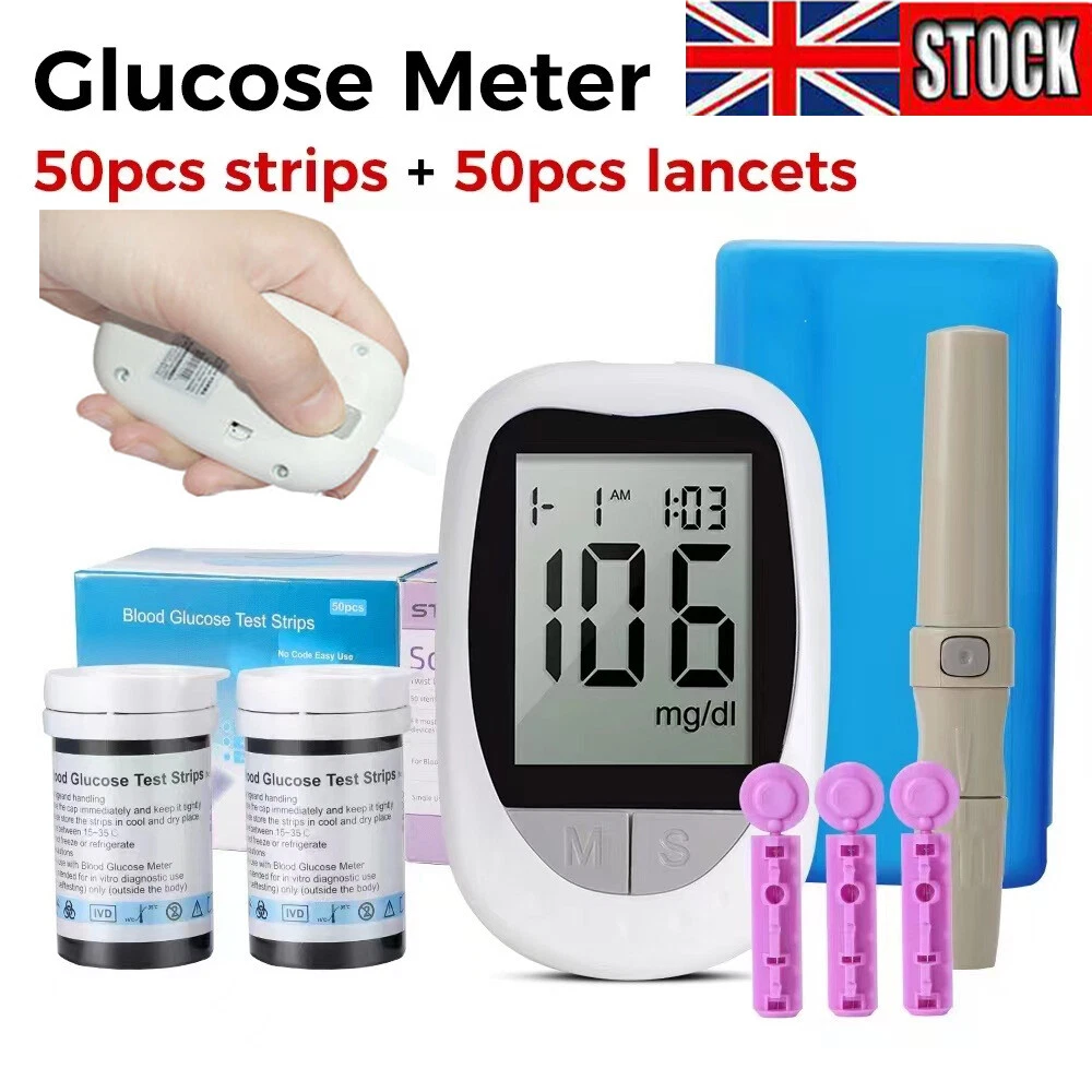 Blood Glucose Monitor Kit, Diabetes Testing Kit With 100