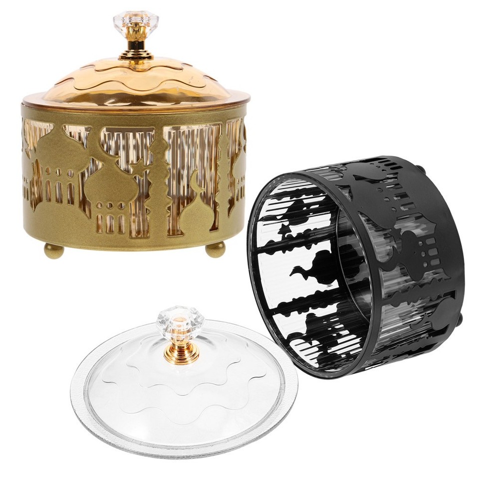 2 Pcs Festive Candy Tray Eid Mubarak Decorations for Home Storage ...