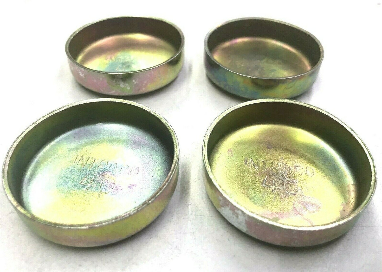 4 X 40MM CUP TYPE CORE FREEZE ENGINE BLOCK PLUGS ZINC PLATED TOP ...