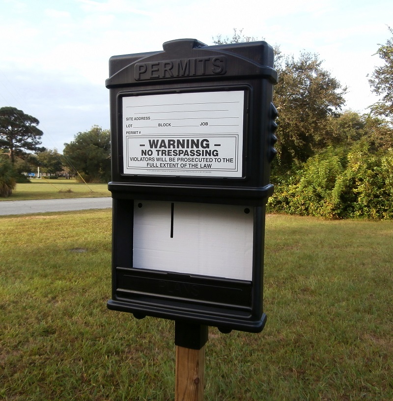 EZ Permit Box 100% Recyclable All Weather Permit Posting Box Made in ...