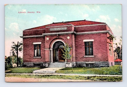 Library STANLEY Wisconsin ~ Antique Chippewa Clark County Thorp ...
