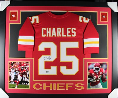 JAMAAL CHARLES (Chiefs red SKYLINE) Signed Autographed Framed Jersey ...