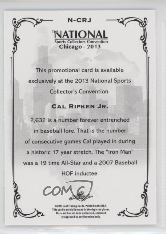 2013 Leaf National Convention Cal Ripken Jr #N-CRJ HOF 2wk | eBay