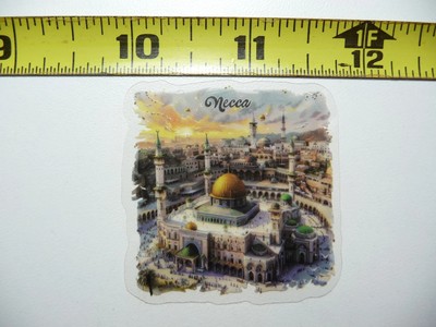 MECCA SAUDI ARABIA SMALL STICKER DECAL TRAVEL VIEW SITE COLORFUL VISIT ...