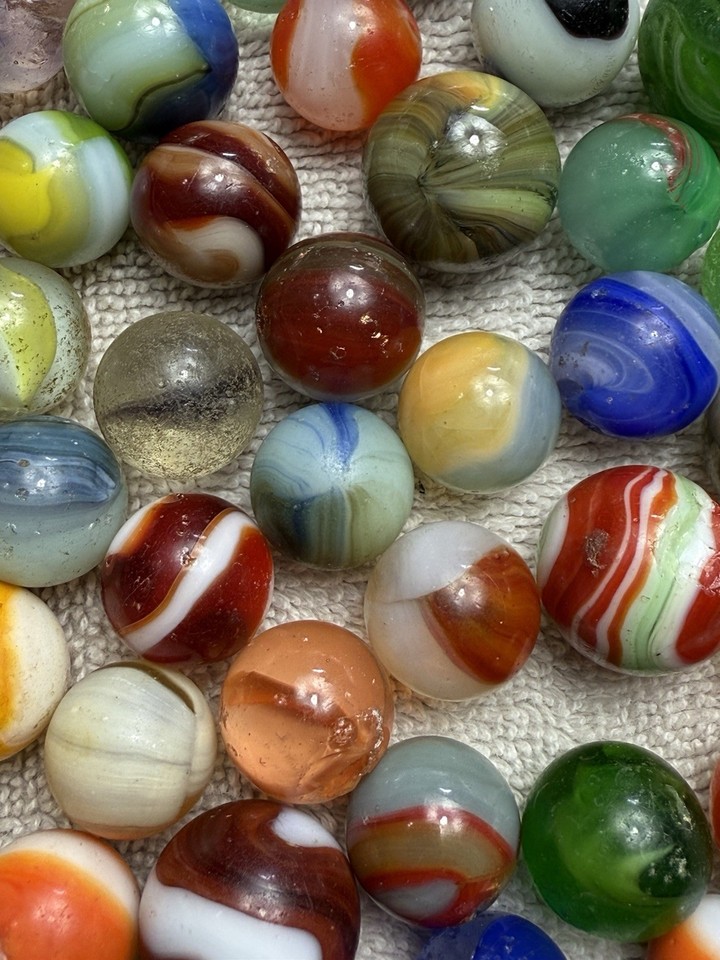 Lot Of 54 Peltier Master Vitro Marbles Various Sizes “Played With ...