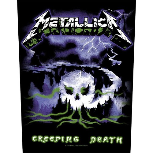 Metallica Back Patch Creeping Death Band Logo new Official Black Size ...