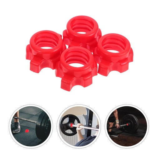 4 Pcs Dumbbell Bar Nut Accessories Work Miss Barbell Locking Nuts ...