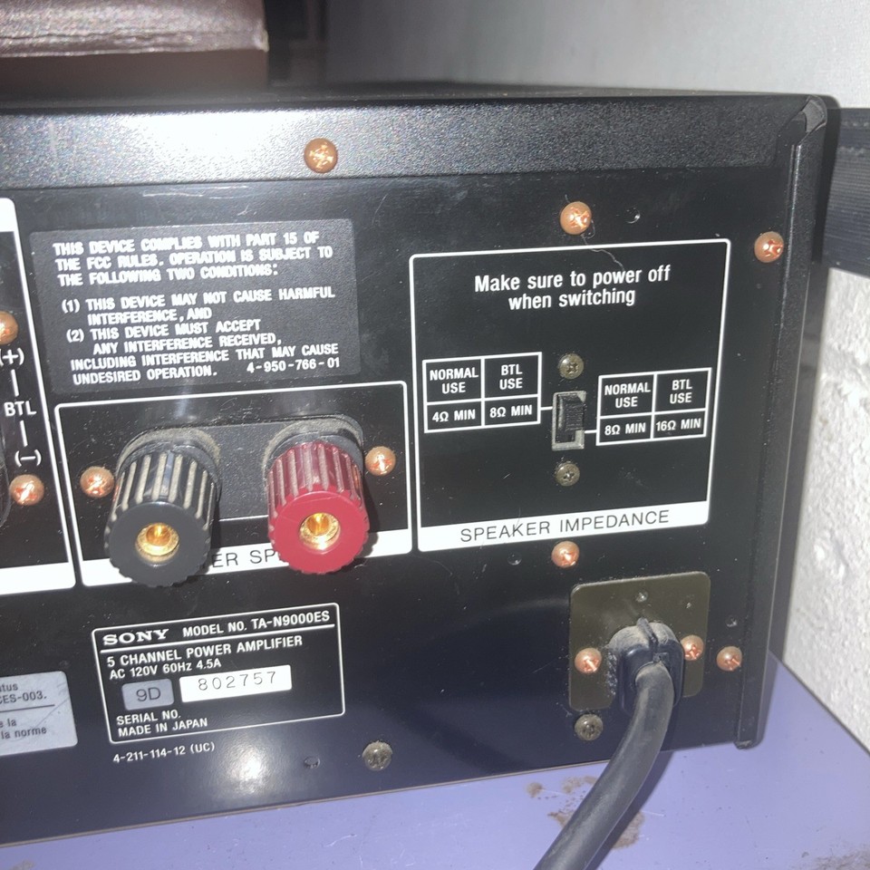 Vintage -SONY - TA-N9000ES, 5ch Power Amplifier - Japan - Tested ...