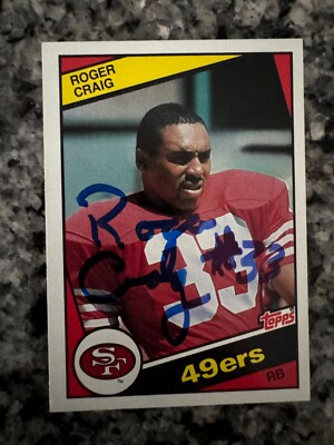 Roger Craig Signed SAN FRANCISCO 49ERS Card 1984 Topps ROOKIE | eBay