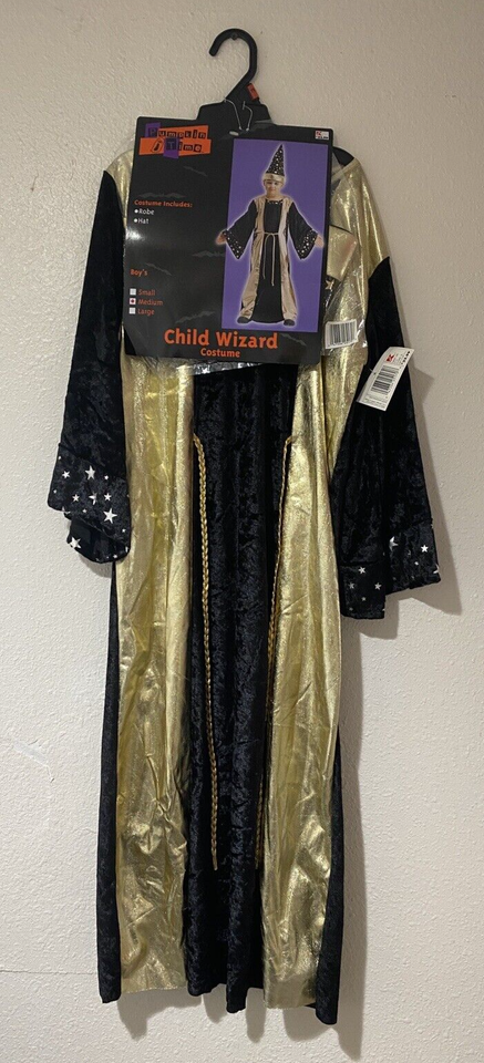 Child Wizard Child Standard Medium Size Robe Hat Costume Halloween ...