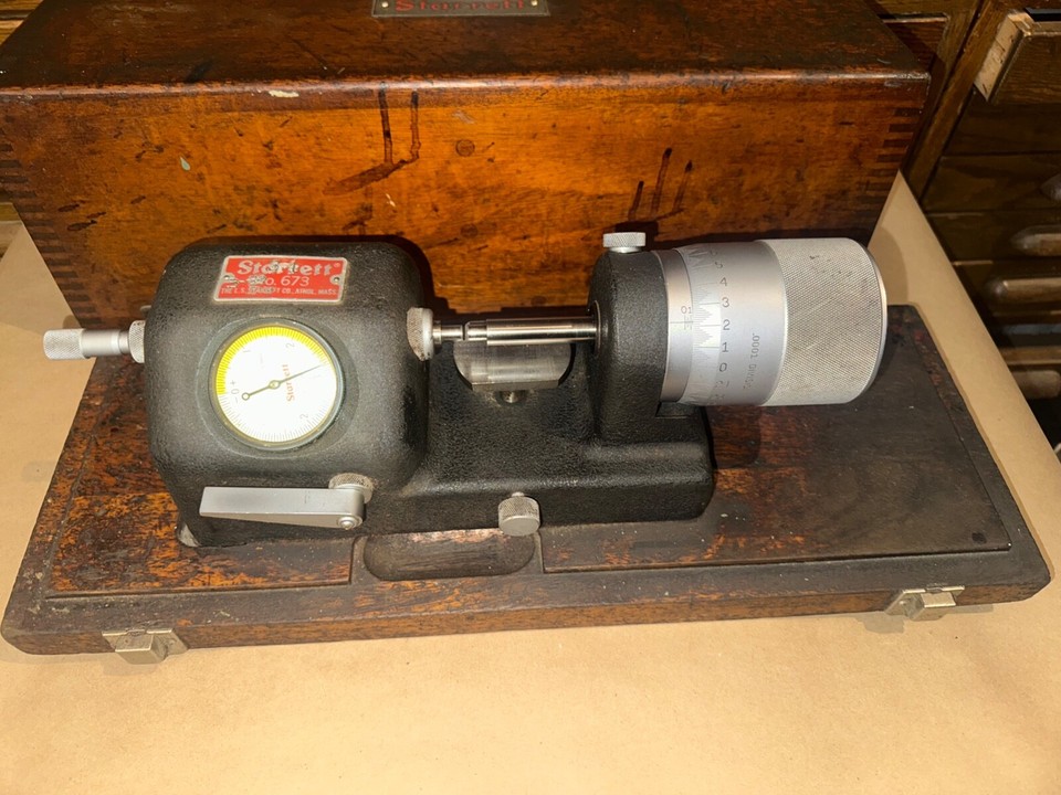 Starrett 673 Direct-Reading Bench Micrometer .00005" | eBay