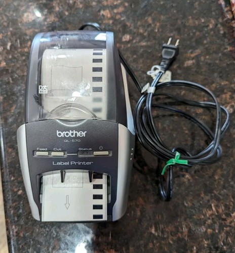 Brother QL-570 USB Thermal Label Printer w/ Power Cord Tested No Disc ...
