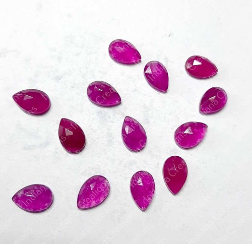 Pear Rose Cut Natural Rani Jade 6x9mm To 12x16mm Calibrated Loose ...