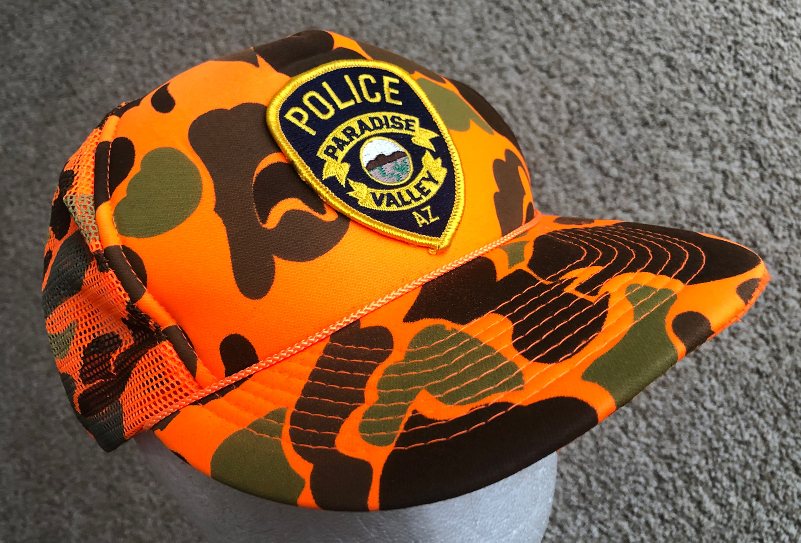 Obsolete Paradise Valley Arizona Police Embroidered Patch Snapback Mesh ...