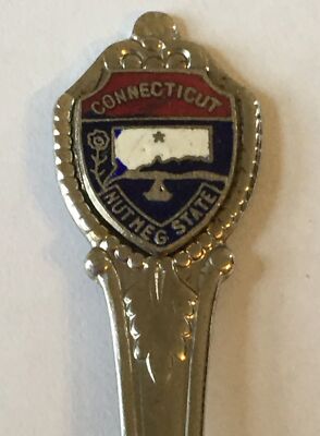Connecticut Nutmeg State Vintage Souvenir Spoon Collectible | eBay