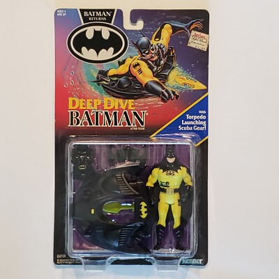 Kenner 1991 Batman Returns Deep Dive Batman Figure 4.5" NEW MOSC ...