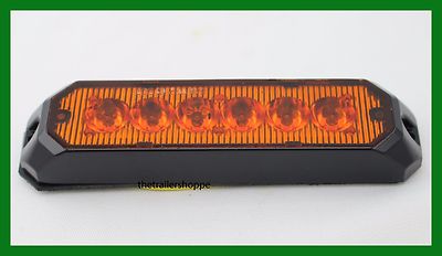 Amber 6 High Power LED Strobe Warning Surface Mount Light Surface Mount ...