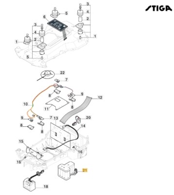Pack Battery 25V - 2.5 Ah Original Stiga A750 Rtk Robot Lawn Mower ...