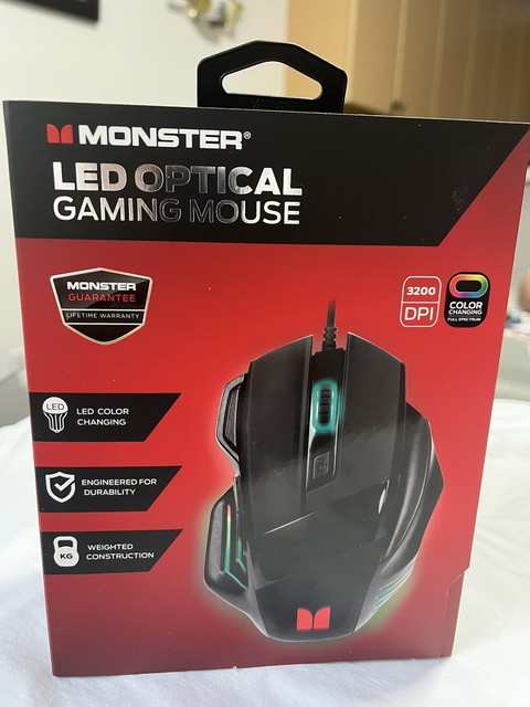 MONSTER LED OPTICAL GAMING MOUSE - COLOR CHANGING - 2MNGM0308B0G7 for ...
