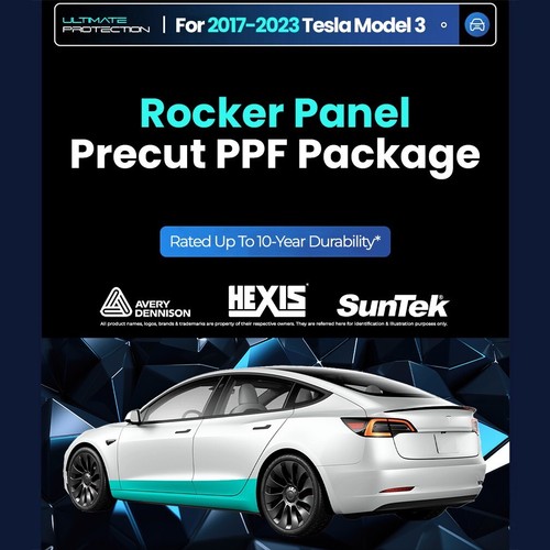 [Rocker Panels] PreCut Paint Protection Films PPF - 2020 - 2023 Tesla ...