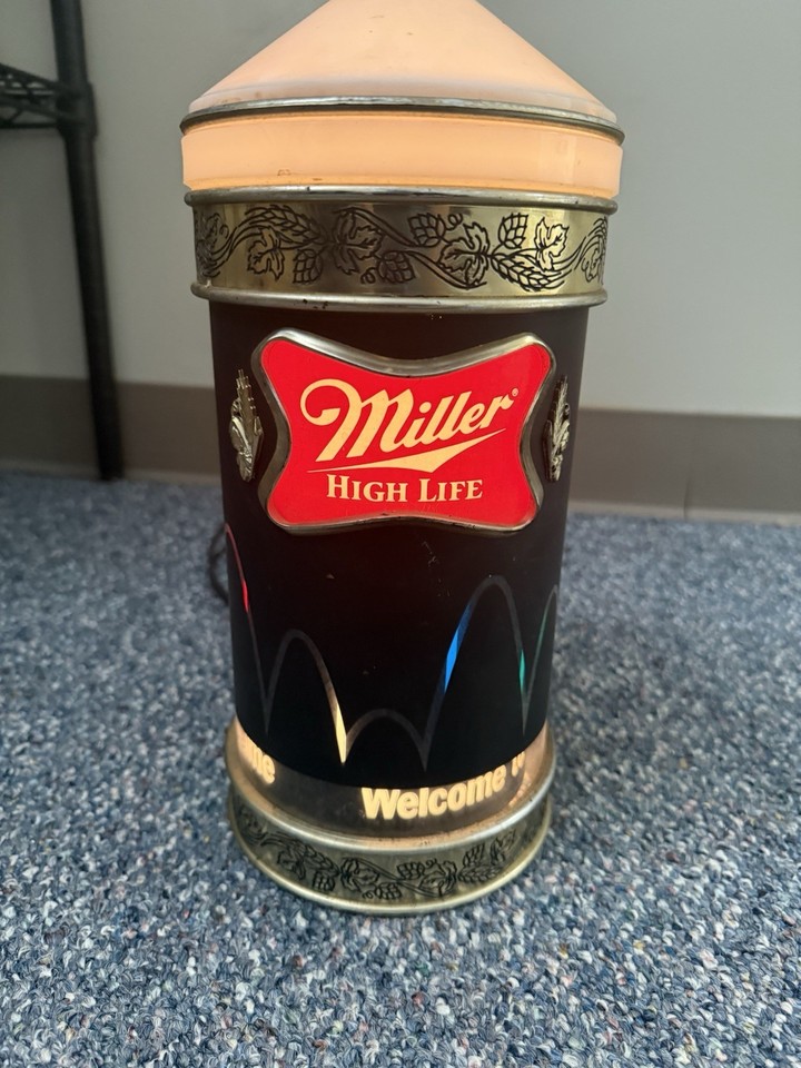 Vintage MILLER HIGH LIFE Bouncing Ball Rotating MOTION Bar Light Sign ...