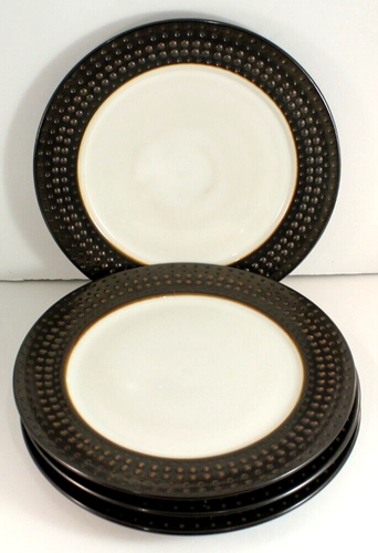 Threshold ROYAL ABBEY * Set of 4 * Dinner Plates 11 1/8" Stoneware VERY ...