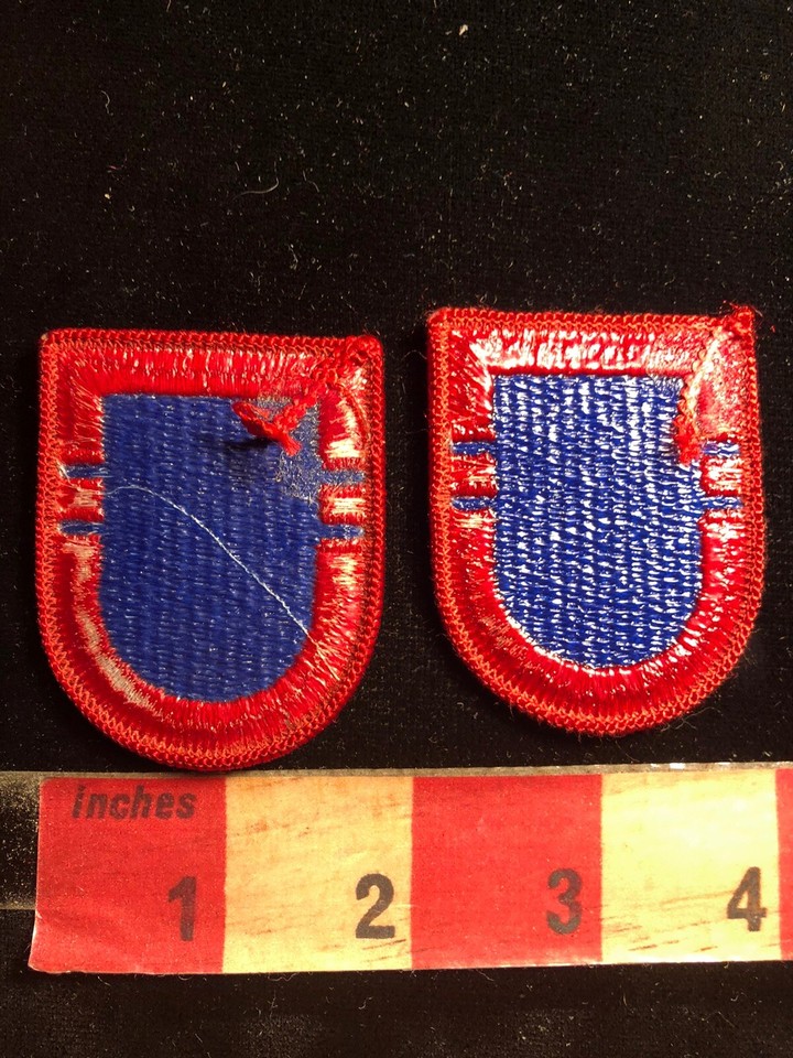 2 Patch Lot Blue & Red Patches (? Military Flash Patches) 00SJ | eBay