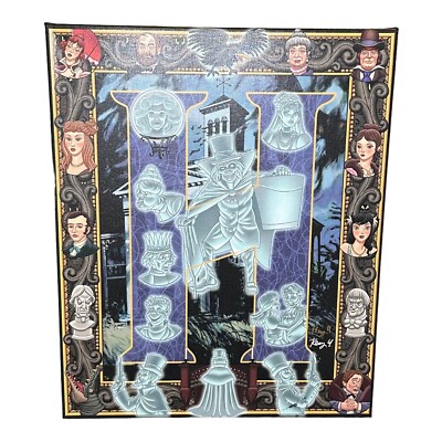 Disney Parks Haunted Mansion Character Letters “H” Canvas By Kenny ...