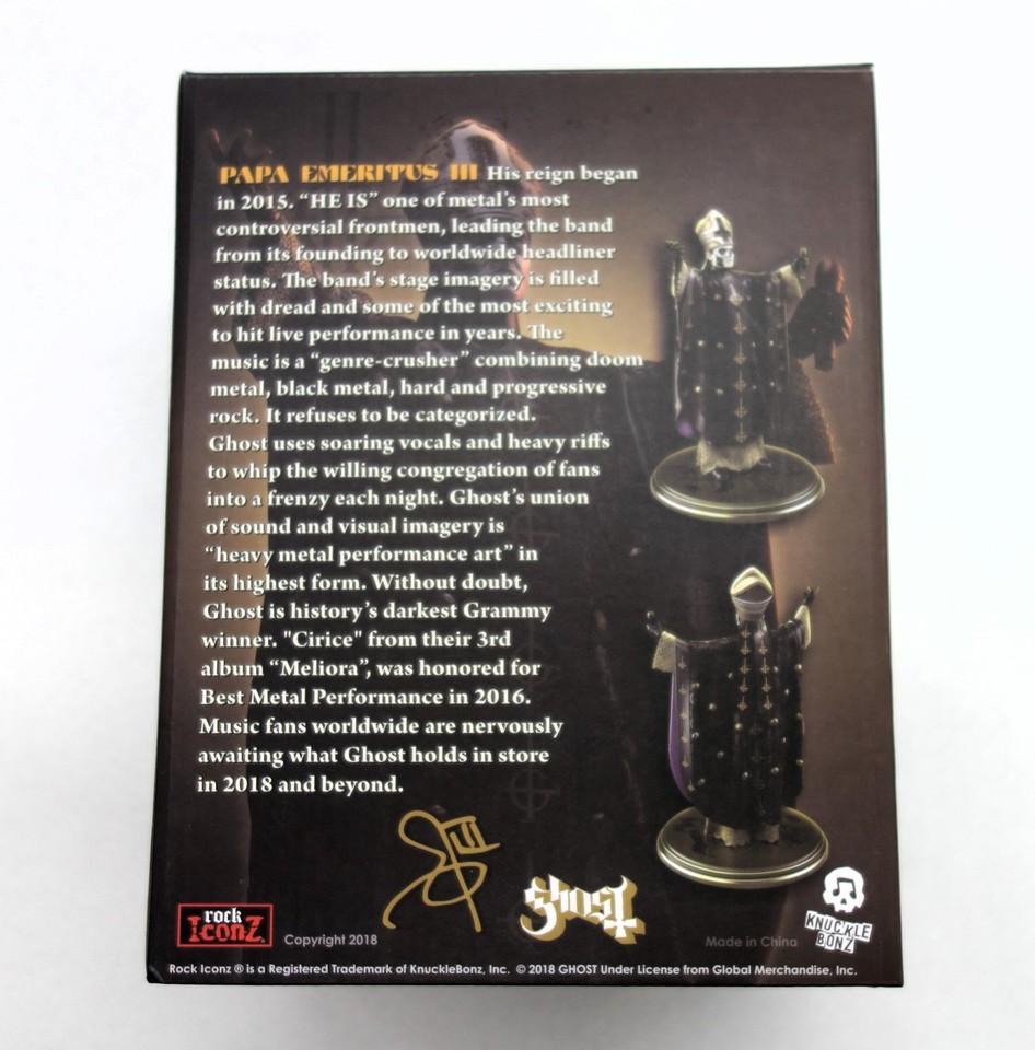 BRAND NEW Rock Iconz Knucklebonz Ghost Papa Emeritus III Limited ...