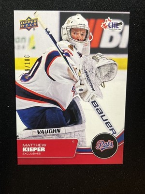 21-22 UD CHL Hockey Rookie UD Exclusives 137 Matthew Kieper /100 | eBay