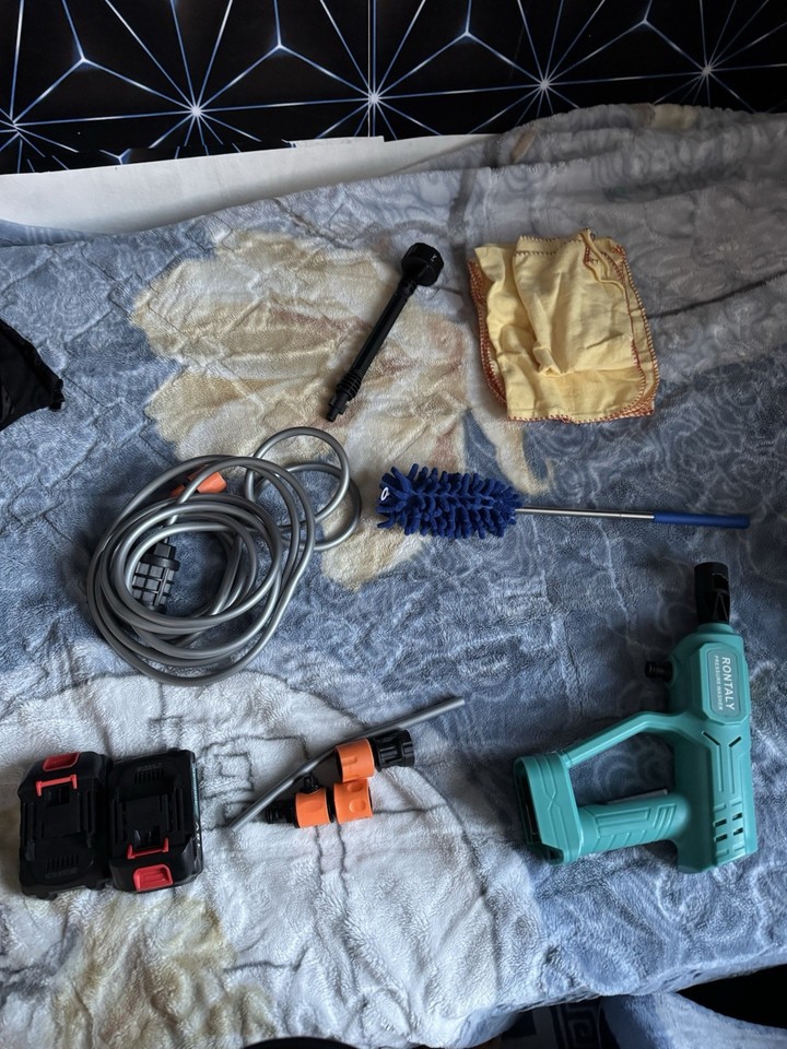 Portable Cordless Car High Pressure Washer Jet Water Wash Cleaner Gun ...