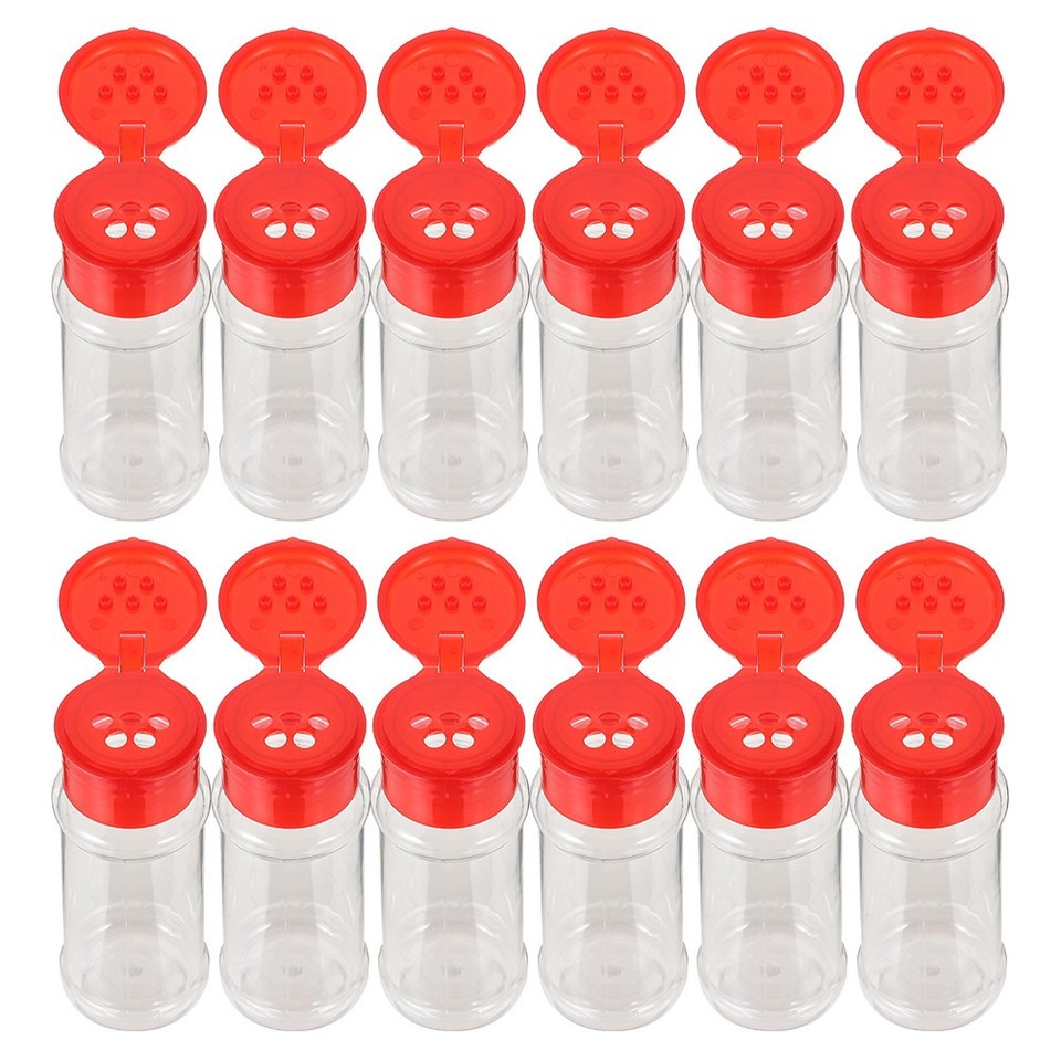 24 Cs Spice Shaker Bottles Jar Labels Jars for Spices Container Plastic ...