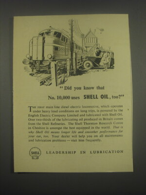 1949 Shell Oil Ad - Did you know that No. 10,000 uses Shell Oil, too ...