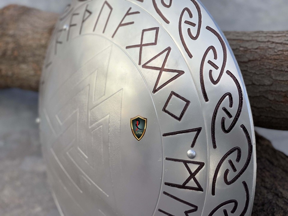 Medieval Viking Shield Valhalla Helm of Awe Viking Shield Battle Ready ...