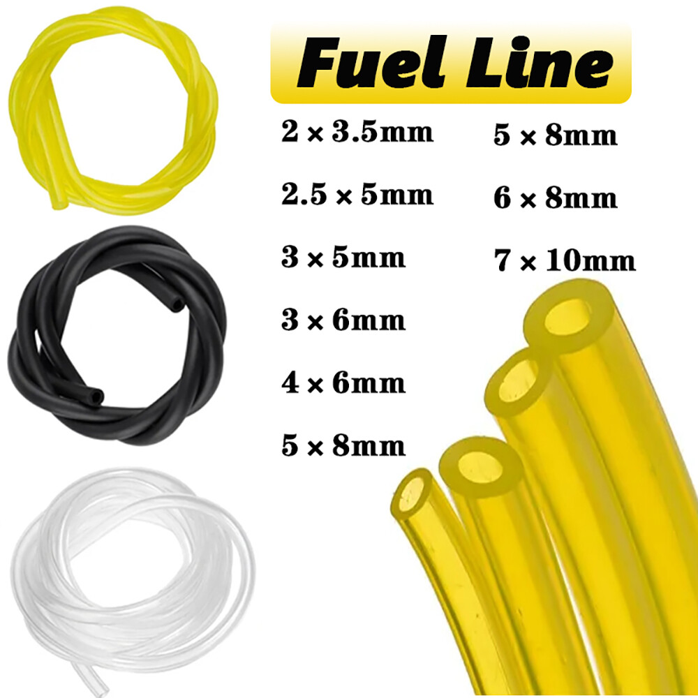 2mm-7mm Petrol Strimmer Fuel Line Pipe Hose Mowers Trimmer Chainsaw ...