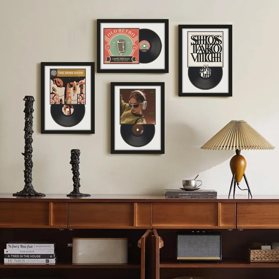 Vinyl Record Display Frame 16x22 Inches Display Record Album and 12 ...