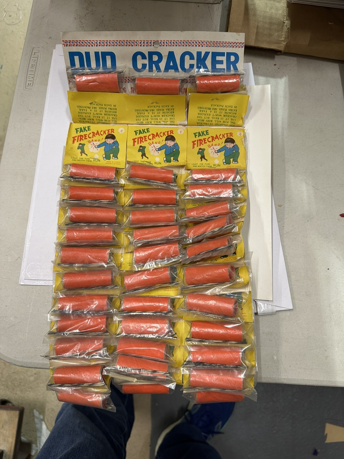 Vintage 1960's TRICK Fake DUD Fire CRACKER Old Store Display w/ FUSES ...