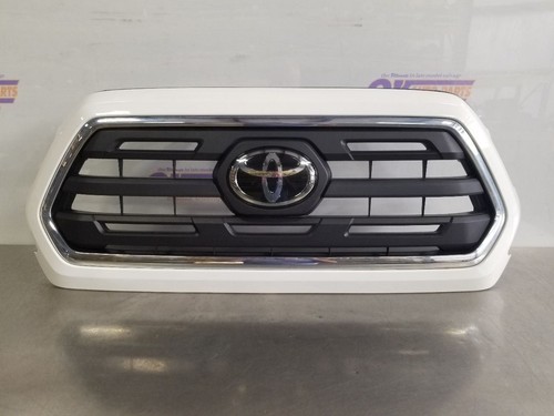 19 2019 TOYOTA TACOMA SR5 UPPER GRILLE WHITE WITH RADAR CHROME SURROUND ...