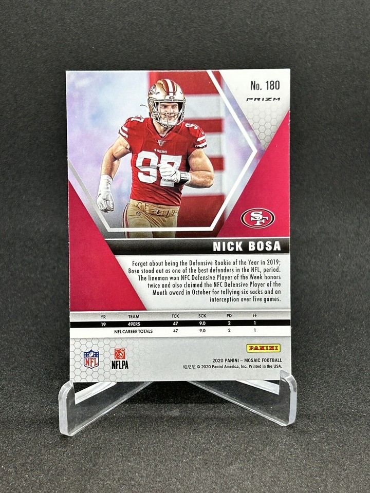 2020 Nick Boss Mosaic Football Silver Prizm San Francisco 49ers Free ...