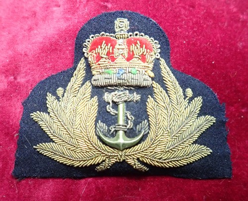 RAN Officers Original Bullion Peak Cap Badge 1960s | eBay Australia