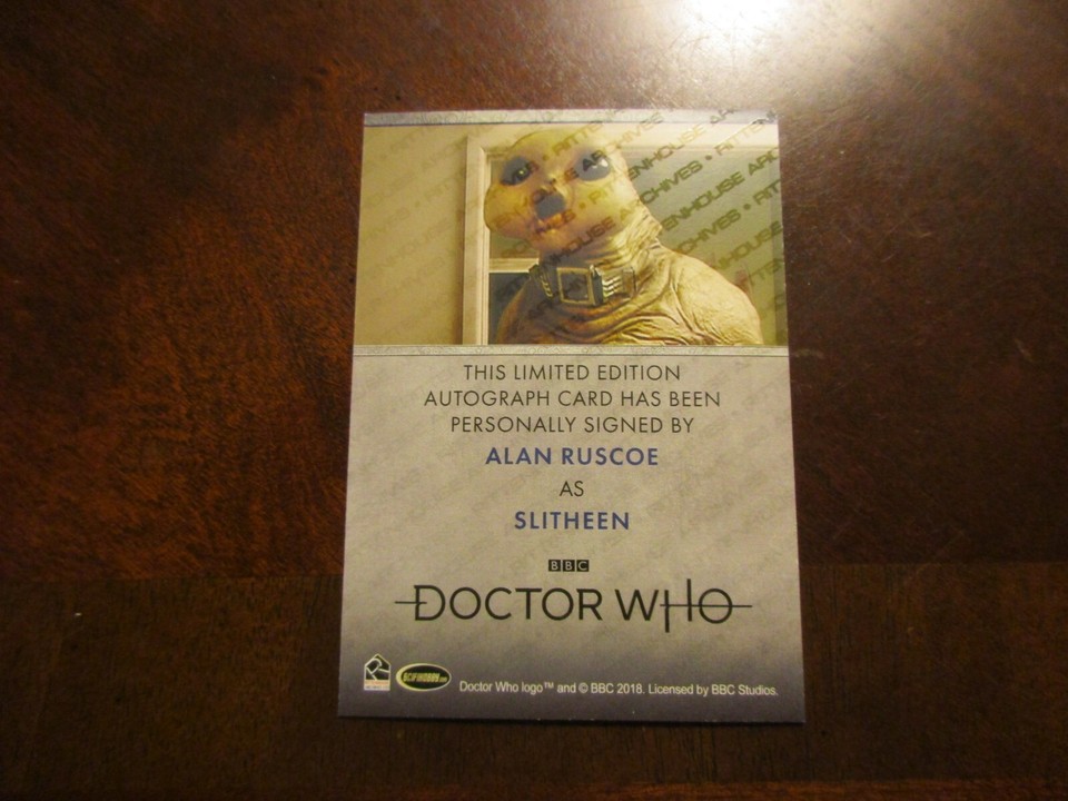 Doctor Who Series 1-4: Alan Ruscoe as Slitheen Bordered Autograph Dr ...