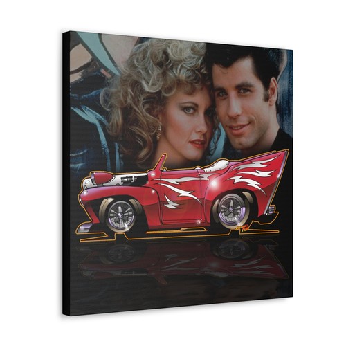 GREASED LIGHTNING Hot Rod Grease Canvas Wall Print MASTERPRINT 2 Sizes ...